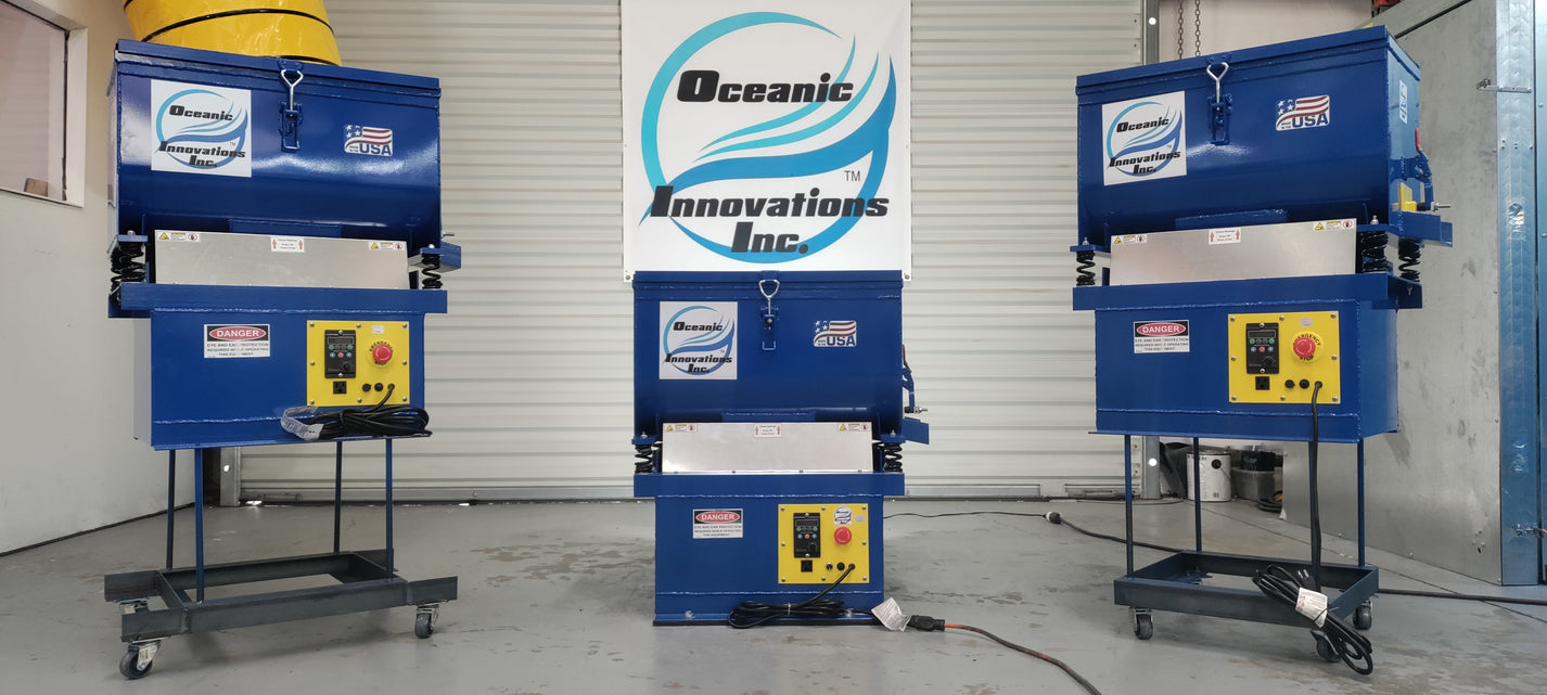 Vibration Deburr Machine WhisperShake 2.5 Cubic Foot Vibratory Finishi ...